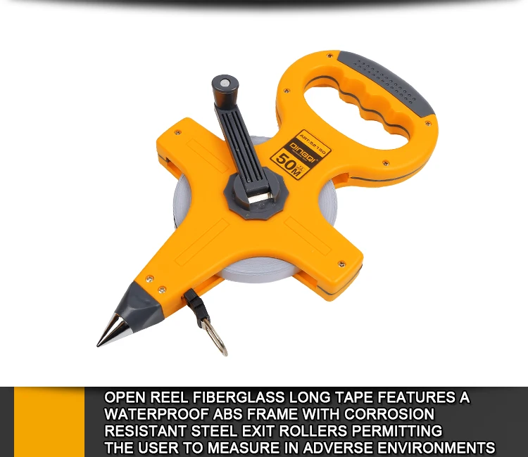 Waterproof Long Distance 30m 50m 100m Fiberglass Tape Steel Measure ...