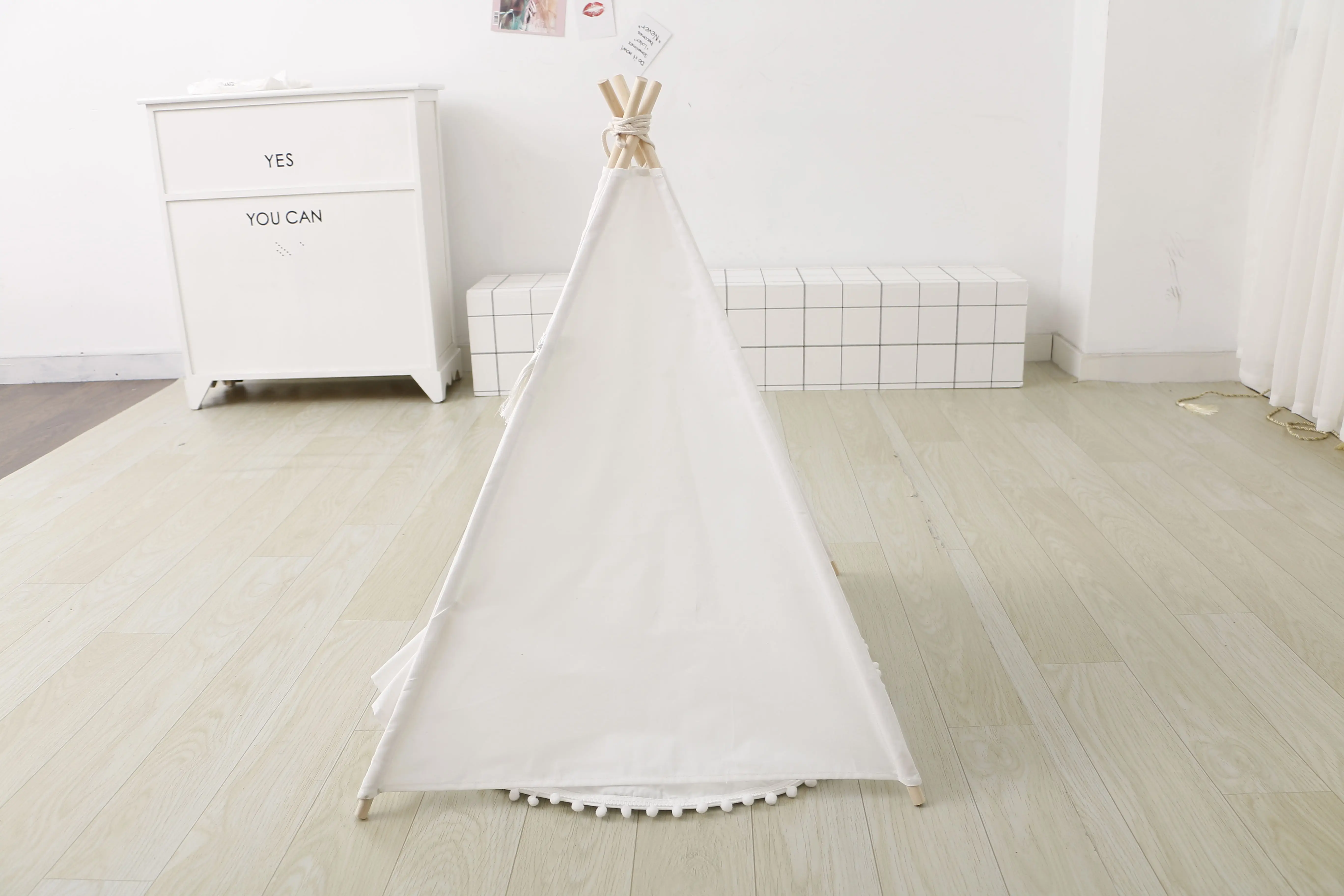 Rts Cheap Cotton Kids Indoor Play Camping Tent With Wooden Frame - Buy ...