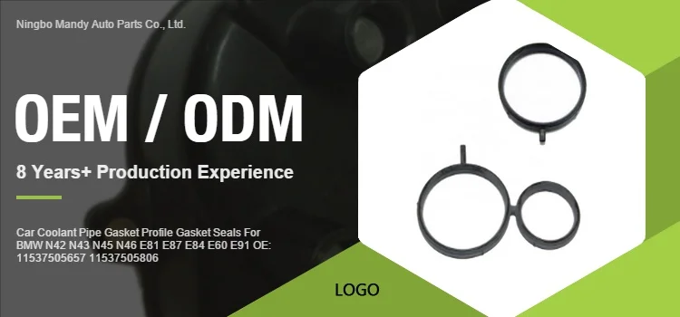 자동차 냉각수 파이프 가스켓 프로파일 가스켓 씰 Bmw N42 N43 N45 N46 E81 E87 E84 E60 E91 Oe ...
