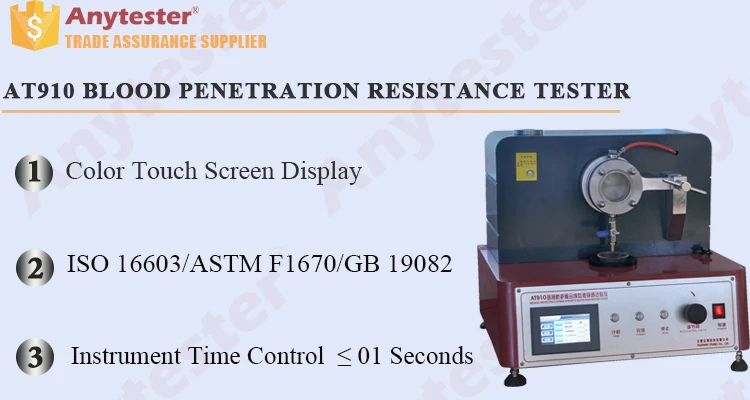 ASTM F1670 Synthetic Blood Penetration Resistance Tester for Protective ...