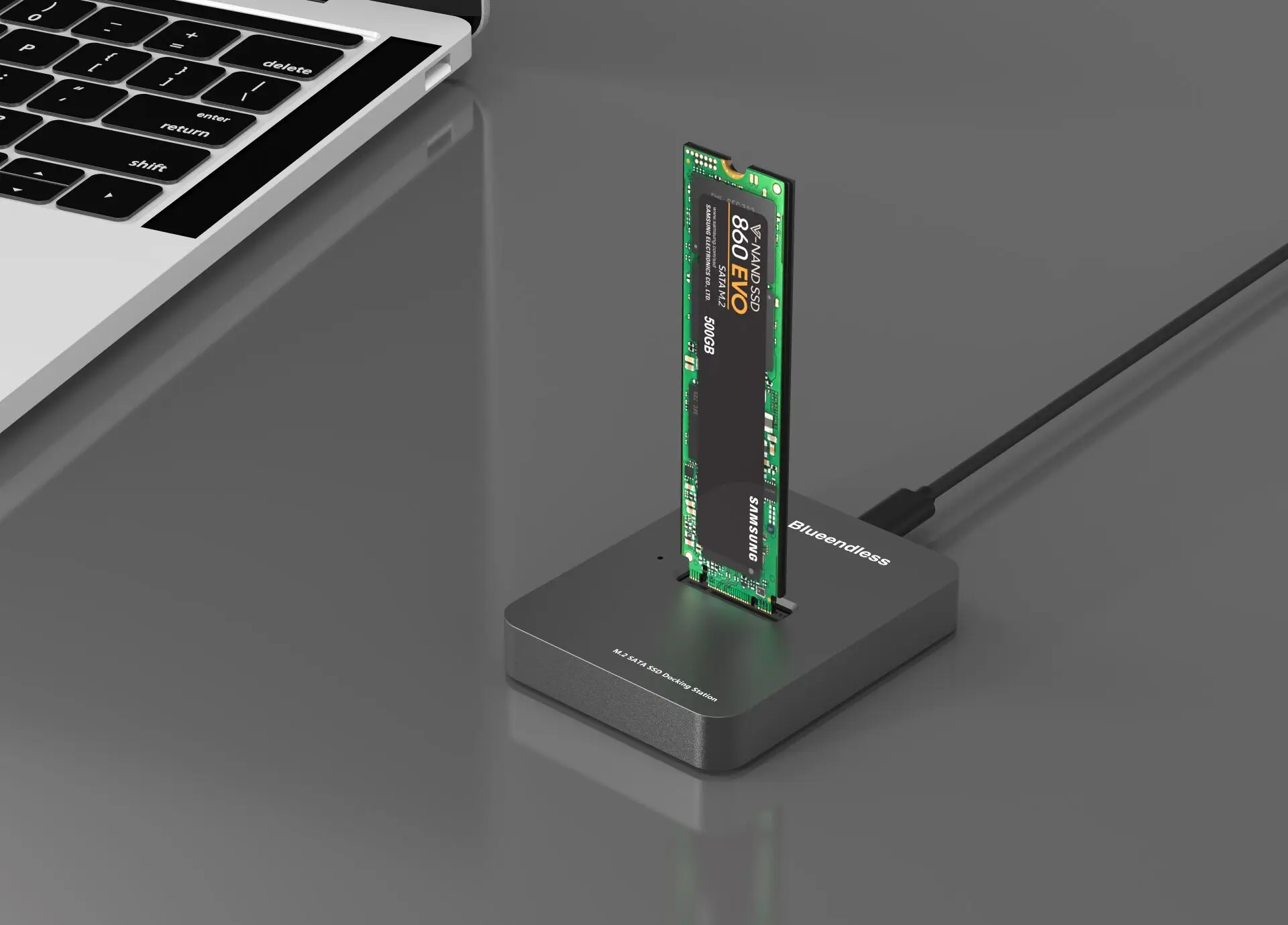 Aluminum M.2 Ssd Dock Duplicator Sata M.2 Clone Adapter Network Storage ...