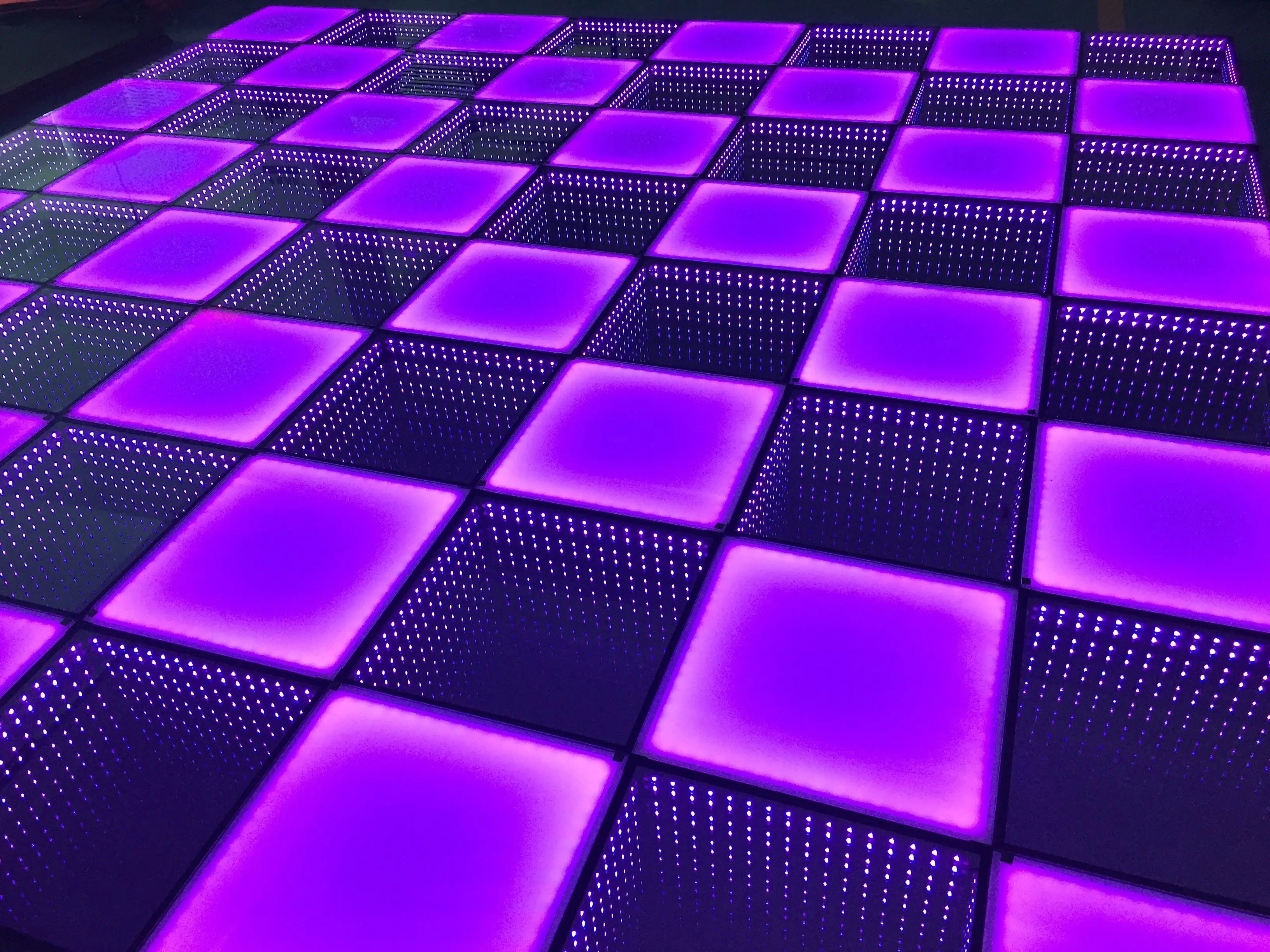 Dj Disco Portable Panel Tile Toughed Glass Light Up 3d Led Dance Floor ...