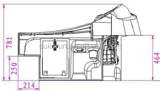 Kinglong Bus Dashboard - Right Hand Drive (RHD) FRP+ABS/PVC+PU