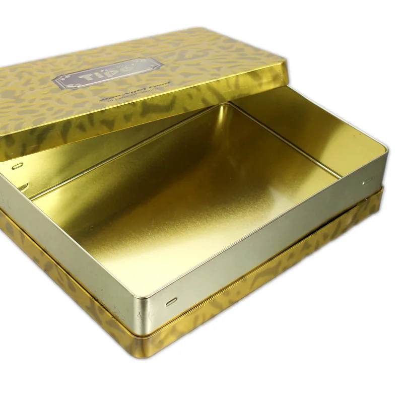 Custom Printed Rectangular Metal Box Tin Can For Cookies Chocolate ...