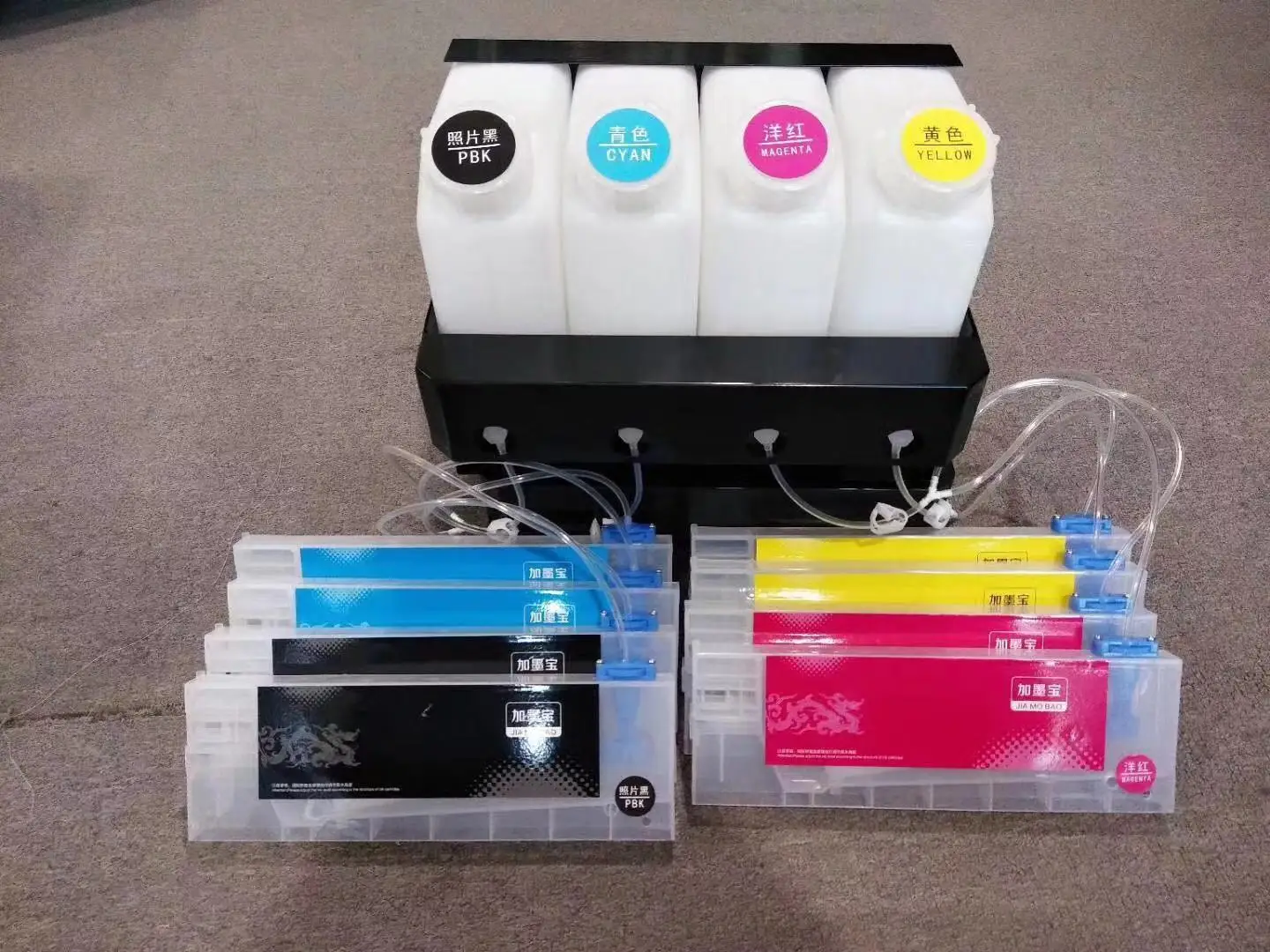 4 Bulk Ink System for Mutoh Roland Mimaki Suitable for UV Solvent Ink ...
