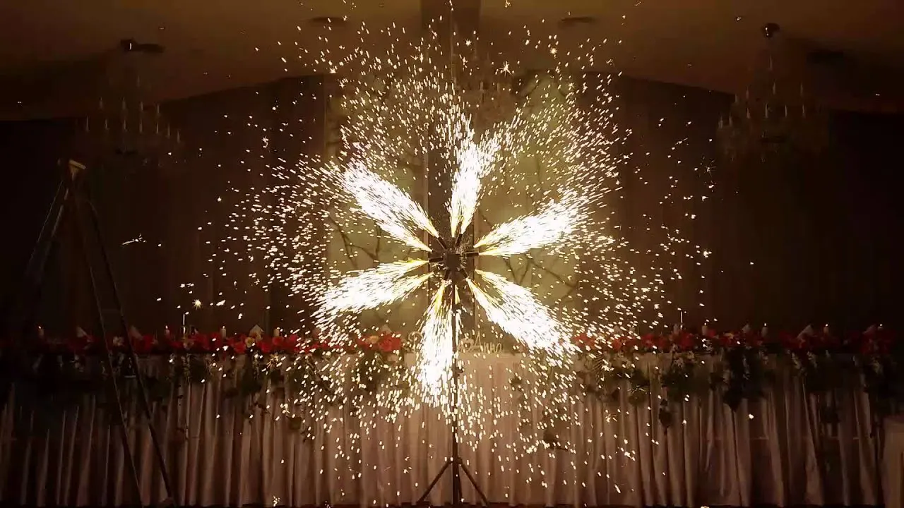 幸福婚礼舞台效果 pyro 喷泉轮烟花冷烟花机| Alibaba.com