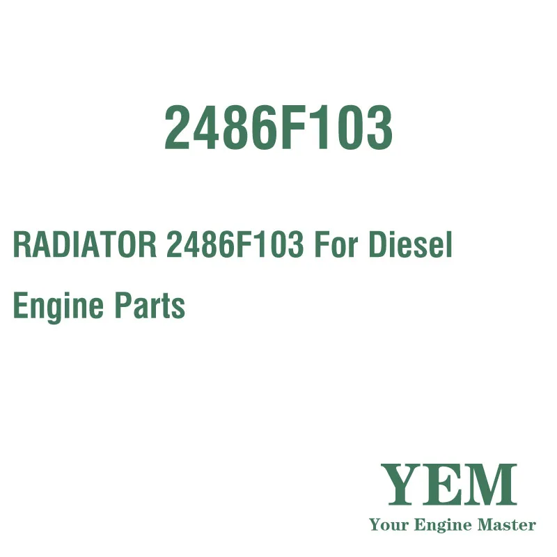 Radiator 2486f103 For Diesel Engine Parts - Buy Radiator,2486f103 ...