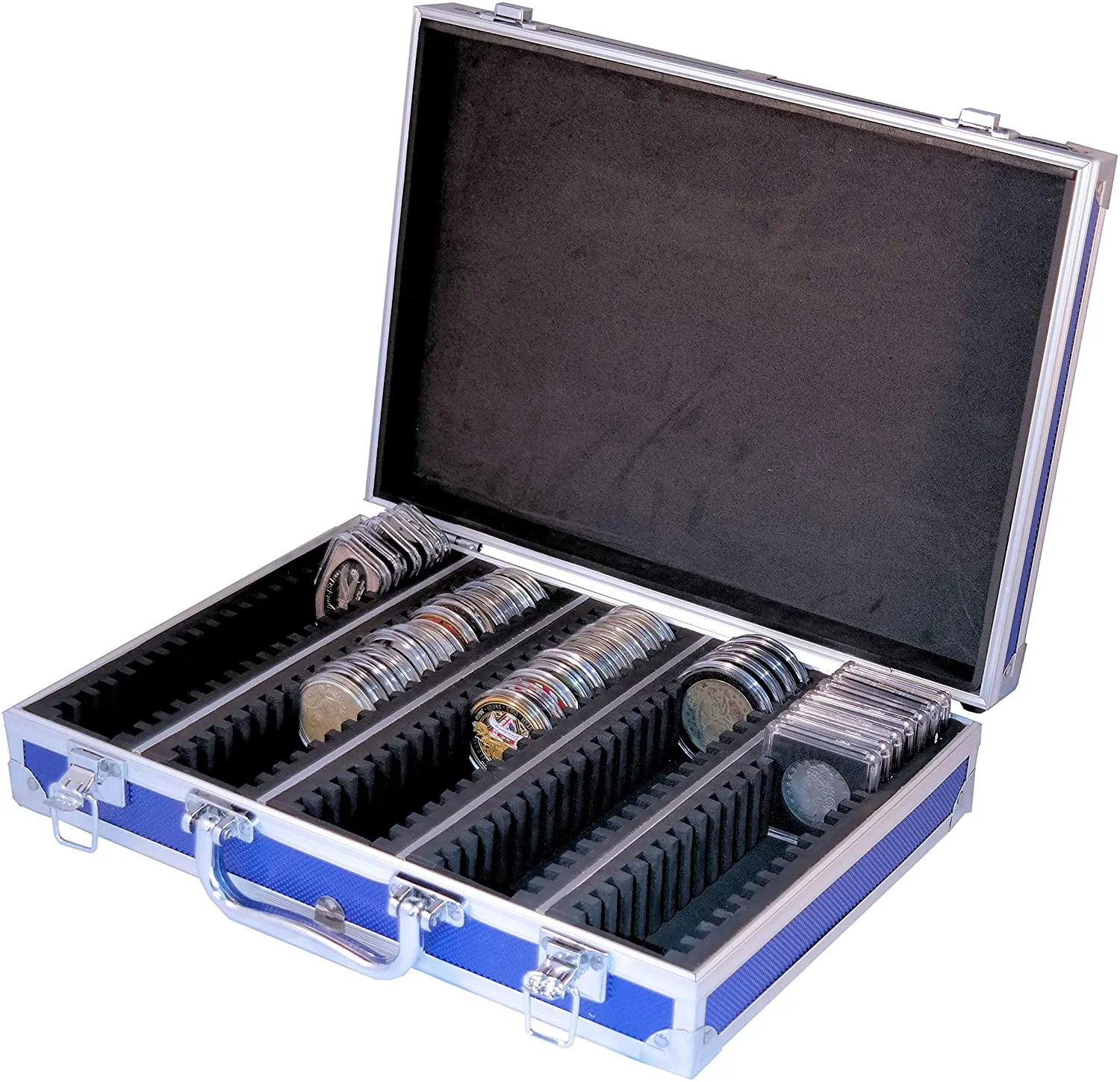 Aluminum Coin Case - Secure 100 Capsules with Ease