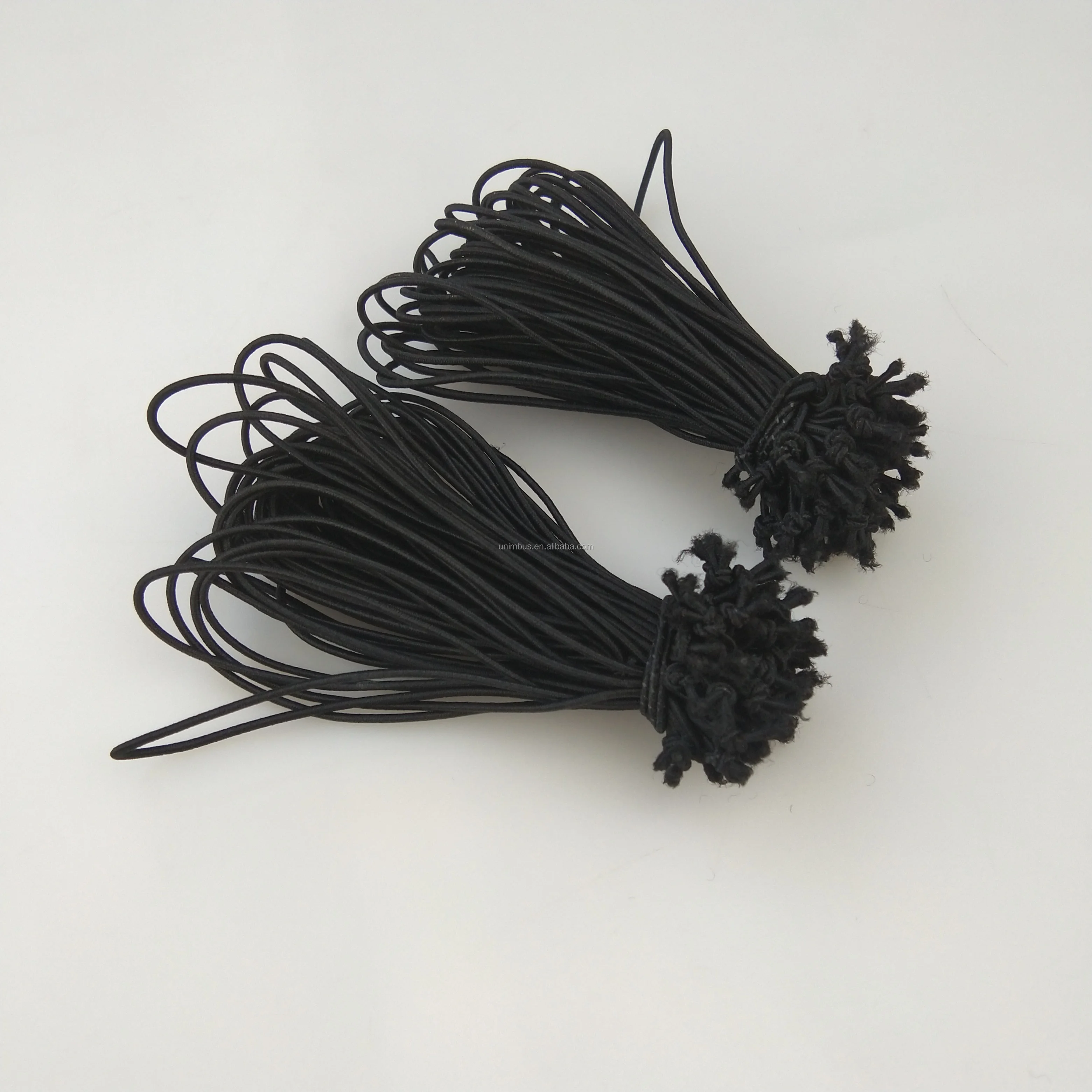1.2mm Black Elastic Cord with Metal Tips for Decoration