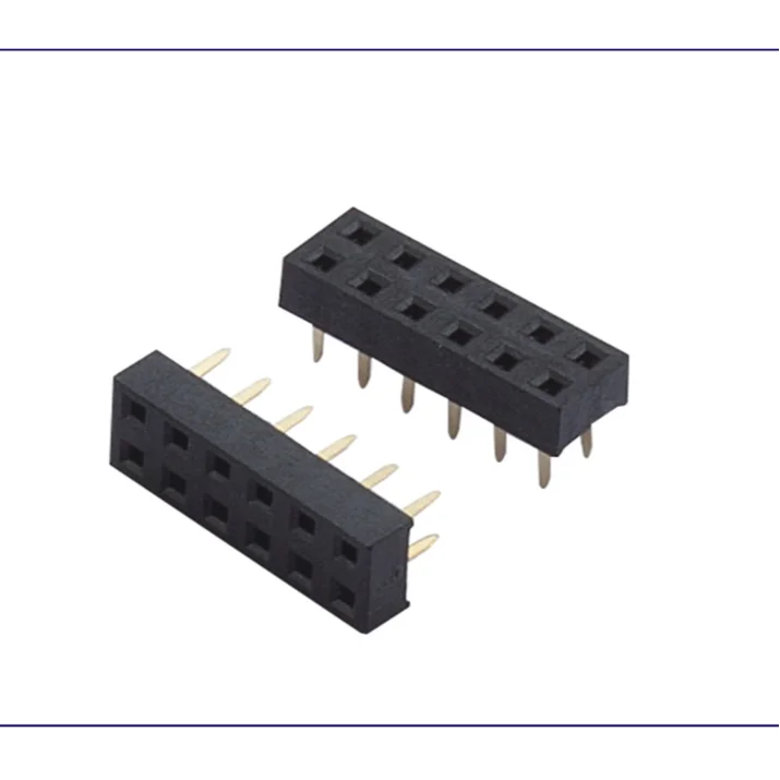 Good Quality 2.54mm 1x6 3 Pin Female Header - Buy 2.54mm Pitch Dual Row ...