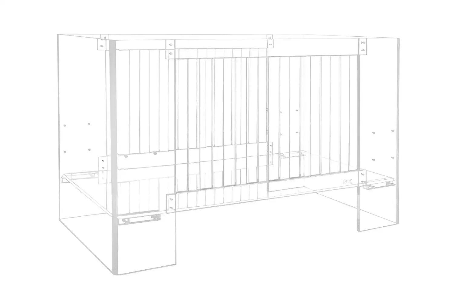 Customized Luxury Acrylic Canopy Bed Modern Classic Lucite Clear Four ...