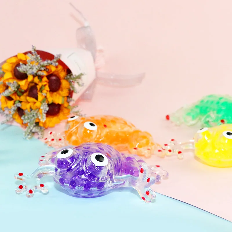 Unique Bubble Gel Bead Filled Squishy Frog Decompression Ball Vent ...