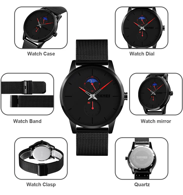 SKMEI 9208 Langlishi Watch - Stylish & Waterproof Men's Watch