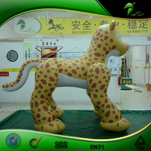 Hongyi Inflatable Yellow Leopard Pool Toys Custom Cartoon Animal ...