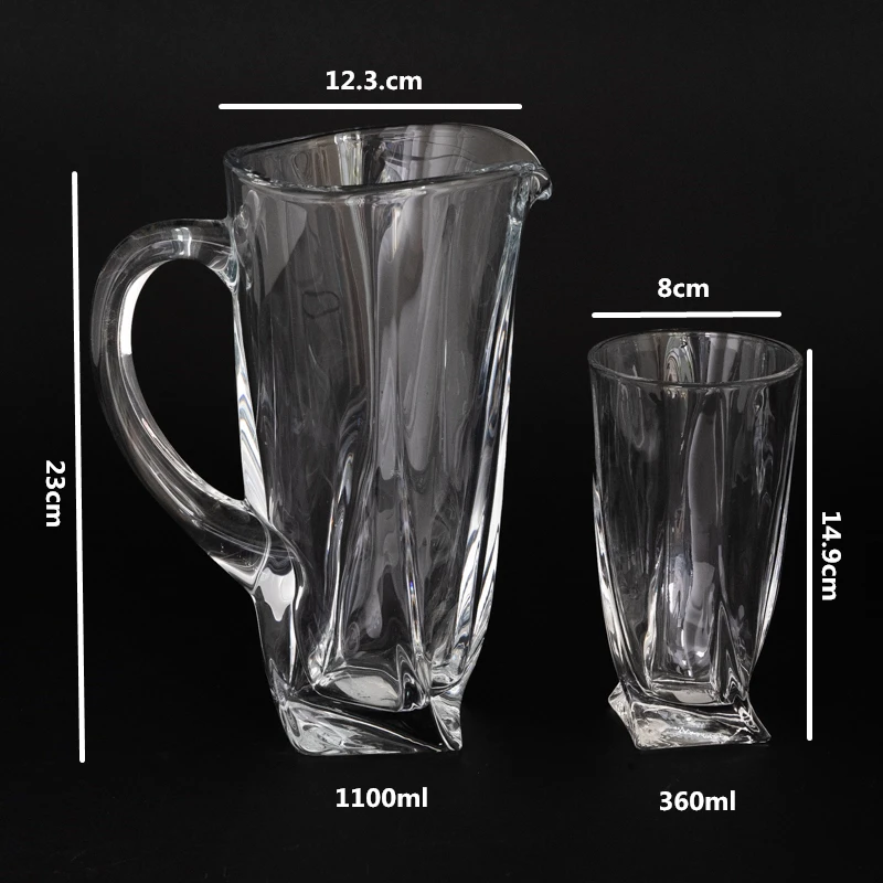 Retail Fancy 7pcs Glass Water Jug Set glassware Trendy Design| Alibaba.com