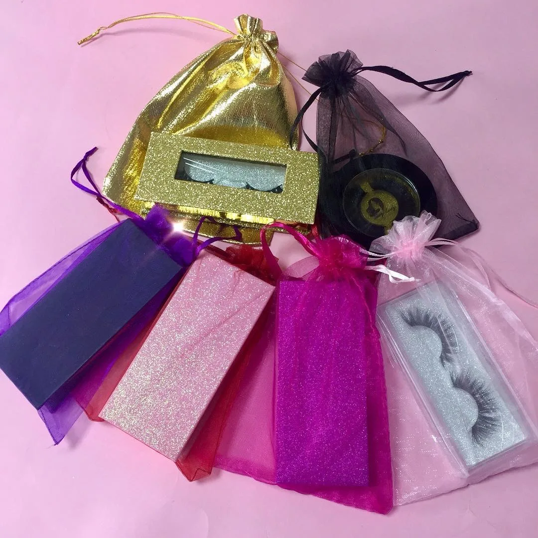 Custom Cosmetic Eye Lash Bag Colorful Lash Packaging Bag For Mink ...