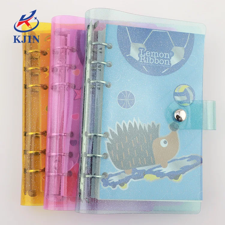 Fashion Transparent Pvc Cover Loose Leaf Waterproof Cartoon 6 Ring Bind ...