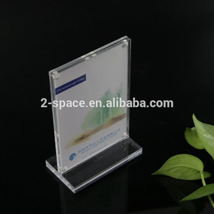 Landscape Plexiglass Name Card Holder Perspex Leaflet Display Stands ...