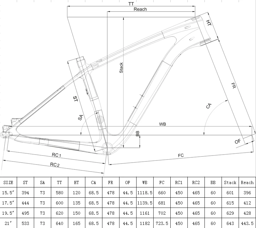 New Carbon Fiber Frame Bsa 26*5.0'' Fatbike Hardtail Mtb Frame Bicycle ...