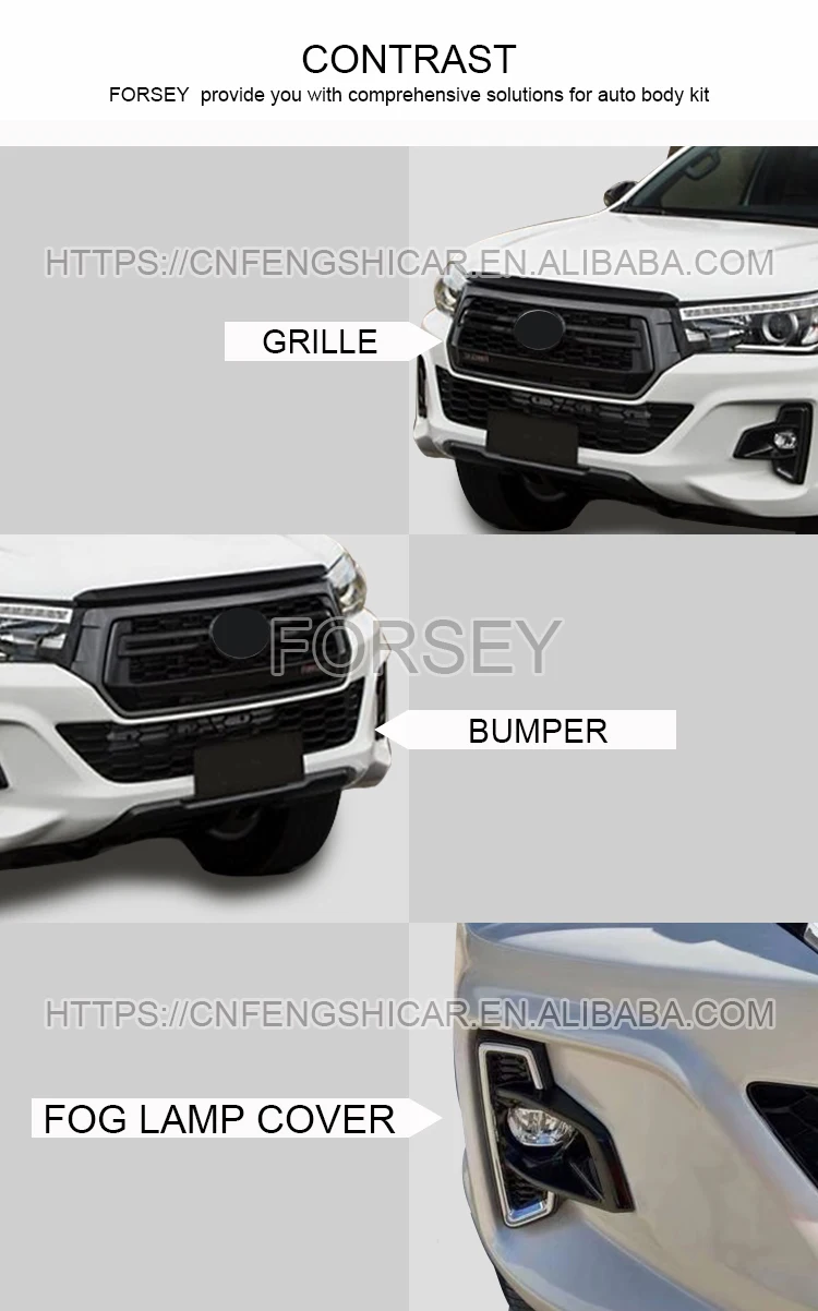 Modified Rocco Body Kit for Toyota Hilux 2018 Truck Parts