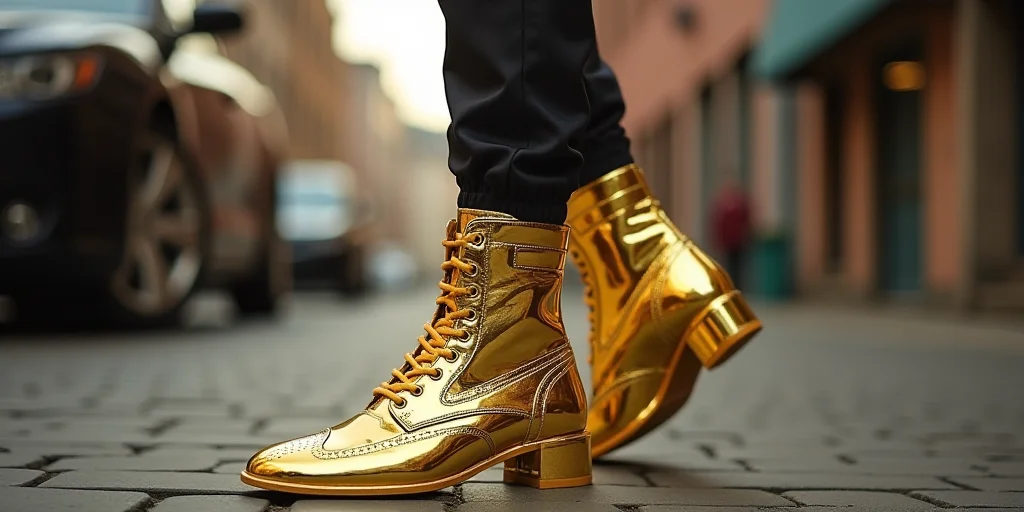 Donald Trump Gold Shoes – Bold 2025 Fashion Statement on Alibaba.com