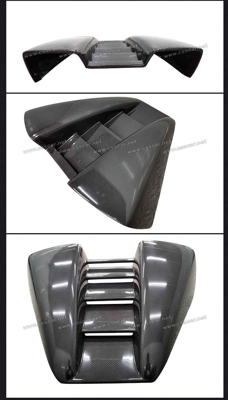Novi Style Carbon Fiber Rear Air Intake Engine Cover With Louver Flow ...