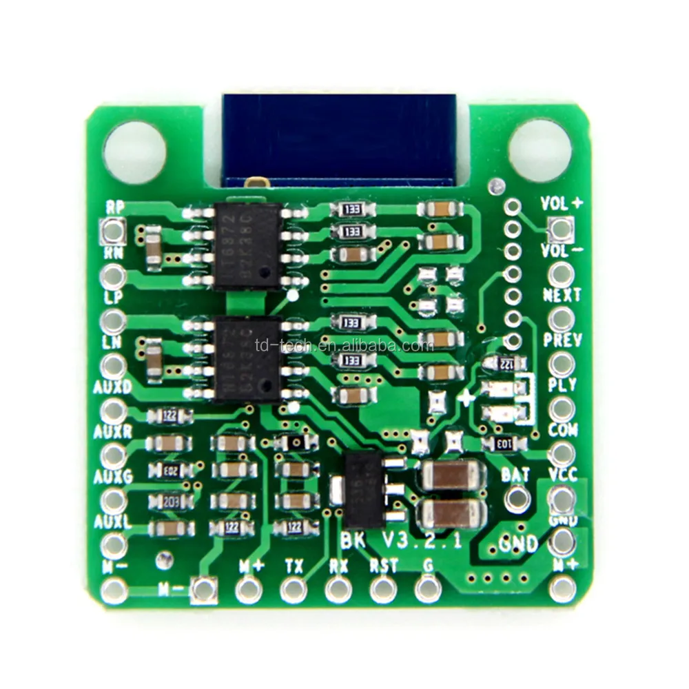 Taidacent-MINI amplificador BLE de 5W + 5W, placa de circuito de receptor de Audio, entrada AUX ...