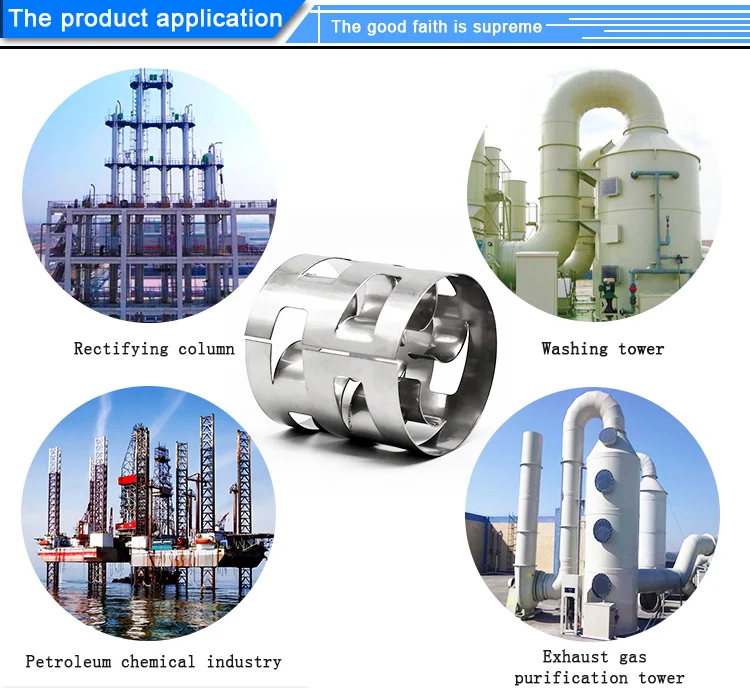 Metal Random Packing Ss304 Pall Ring Stainless Steel 16mm 25mm 50mm For ...