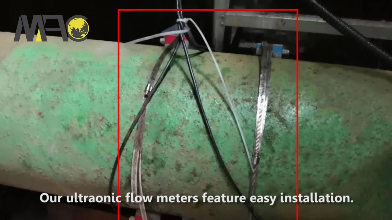 High Quality Clamp-on Flow Transmitter 4~20ma Non Contact Ultrasonic ...