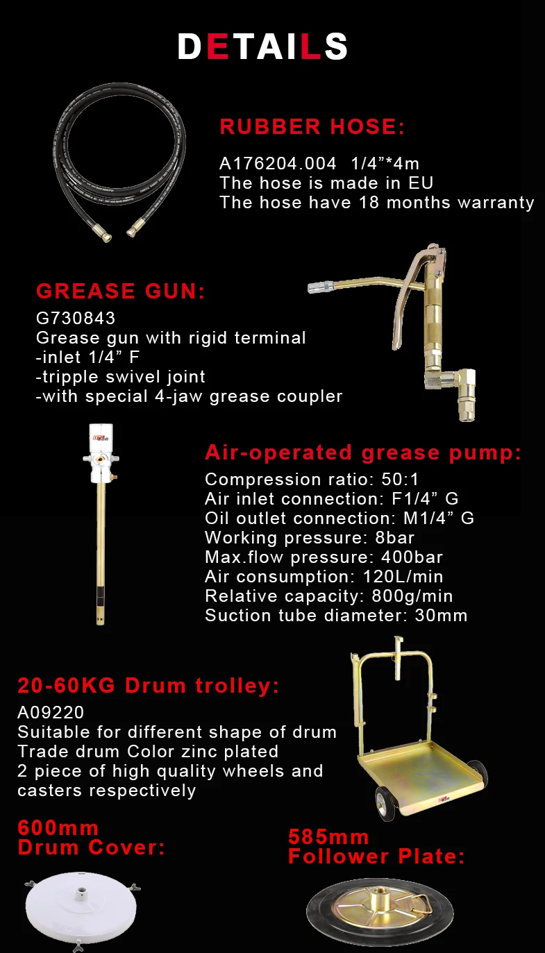 Grease Dispensing Kits For Trolley-mounted Suitable For 180-220kg Trade ...