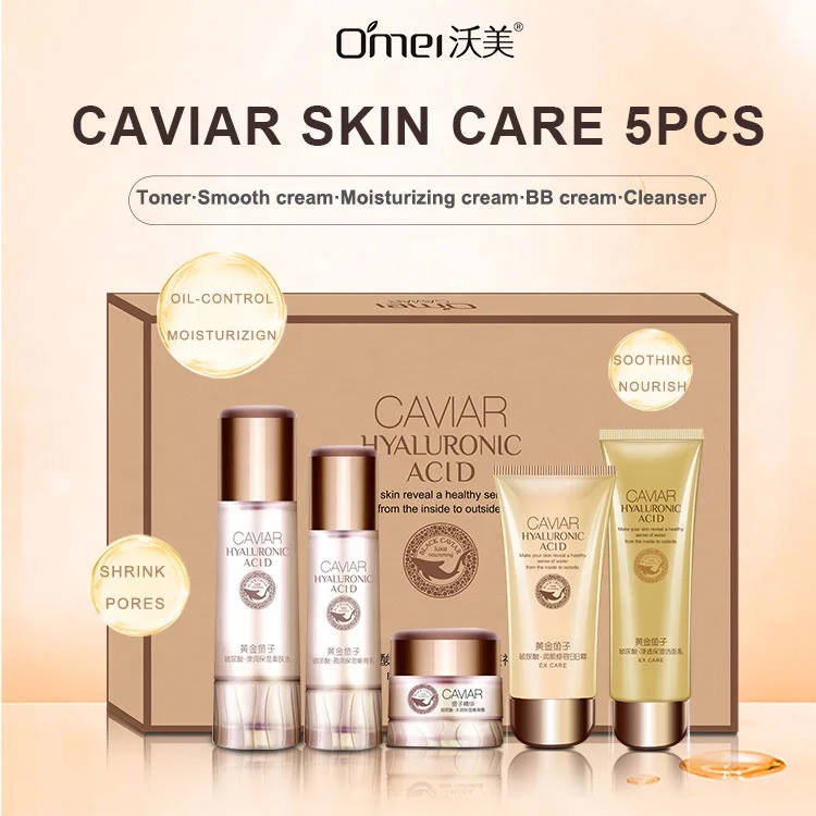 Best Selling Caviar Skincare Set 5pcs Anti-wrinkle Lotion Anti-aging ...
