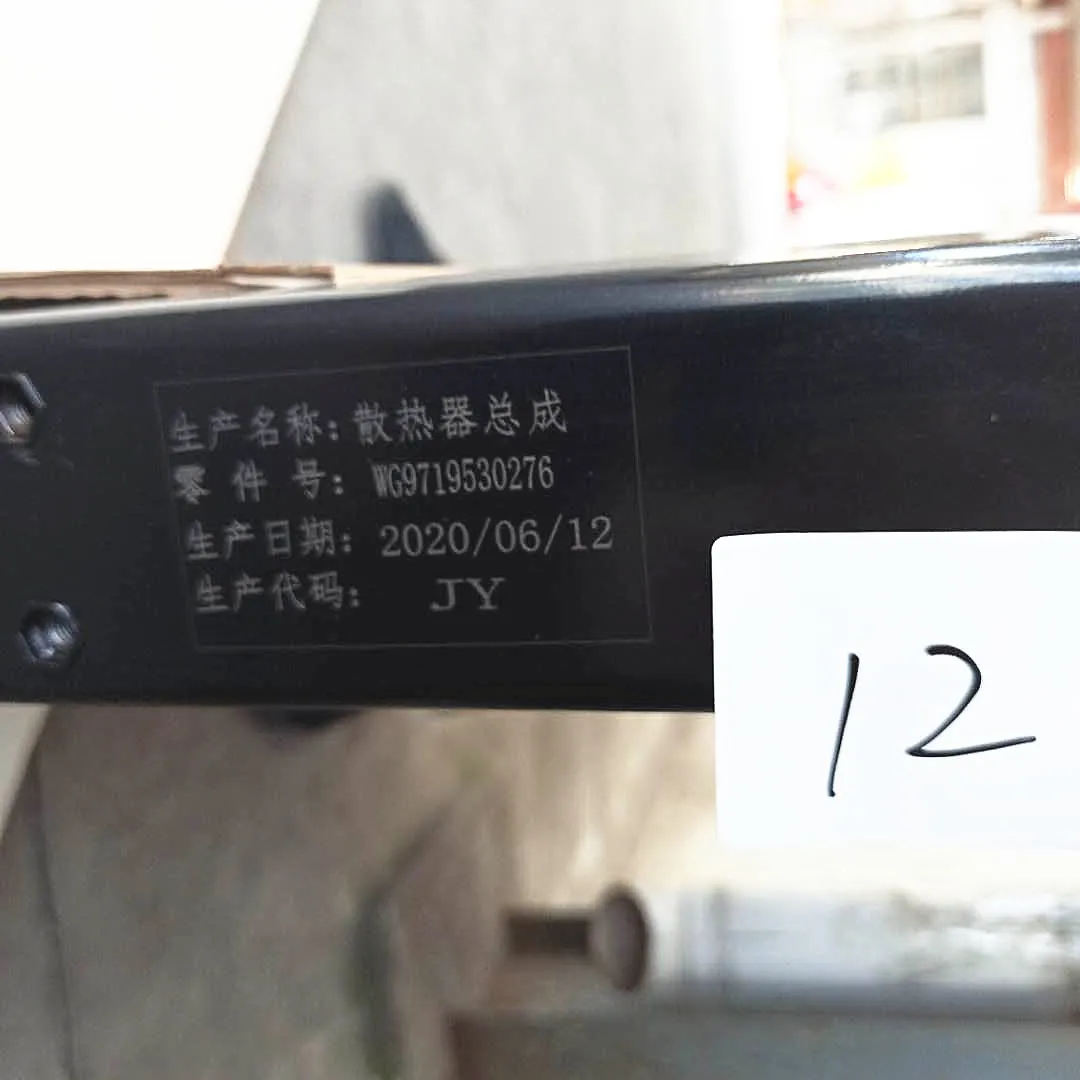 SINOTRUK Truck Parts - Reliable WG9719530276 Radiator Assembly