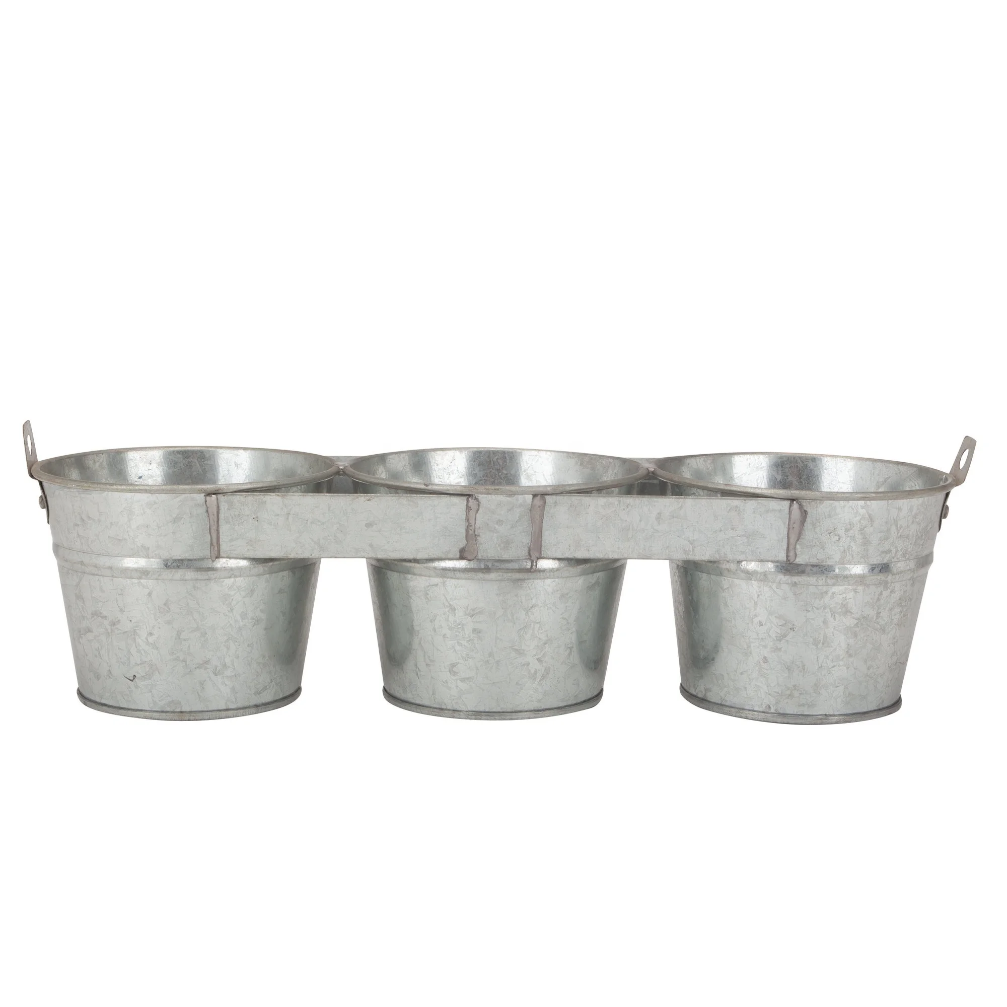 Galvanized Decorative Mini Metal Flower Pot Set 3| Alibaba.com