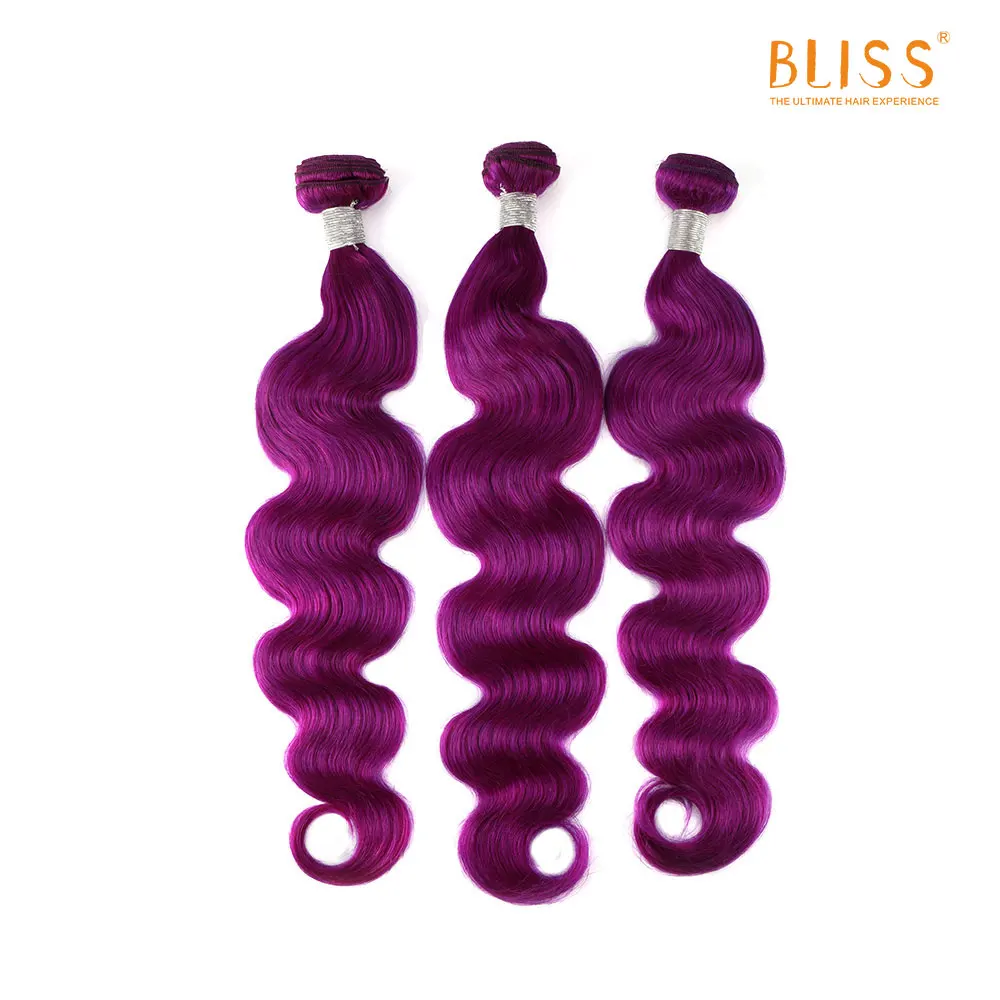 Bliss Color Hair Bundles Purple Bundles Body Wave Virgin Cuticle ...