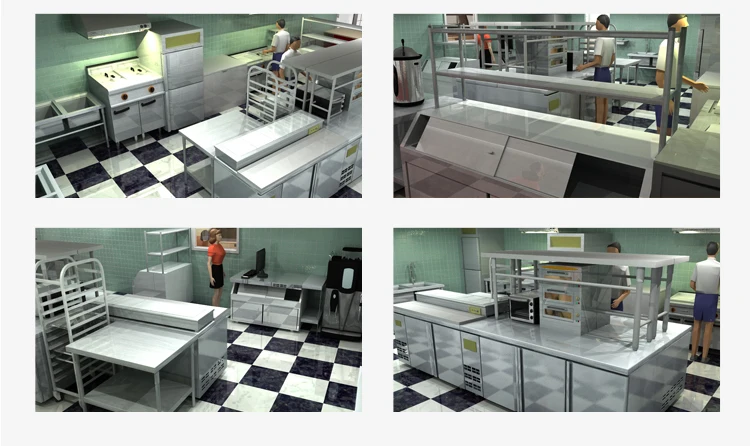 Fast Food Restaurant Burger & Fried Chicken Display Cabinet