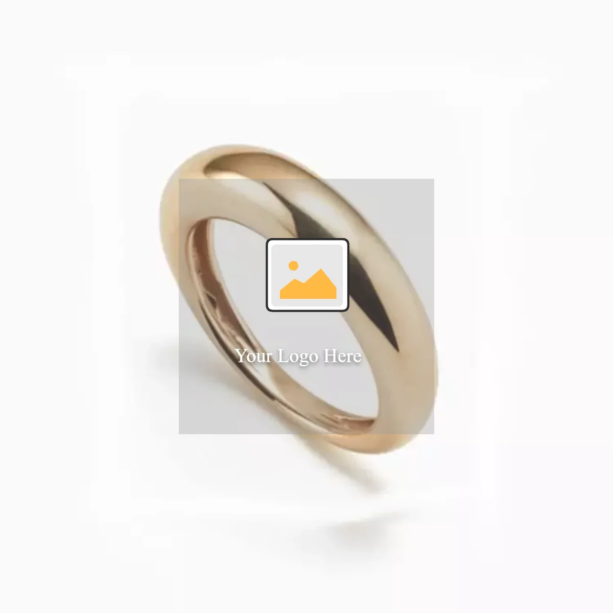 Custom Engraved Logo Designs Mens Rings Fashion 18k Gold Plated ...