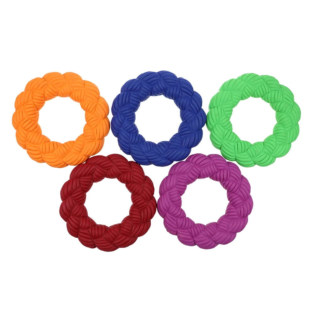 Funny Dog Toy Ring Throwing Interactive Toys Rubber Ring Dog Chew Toy ...