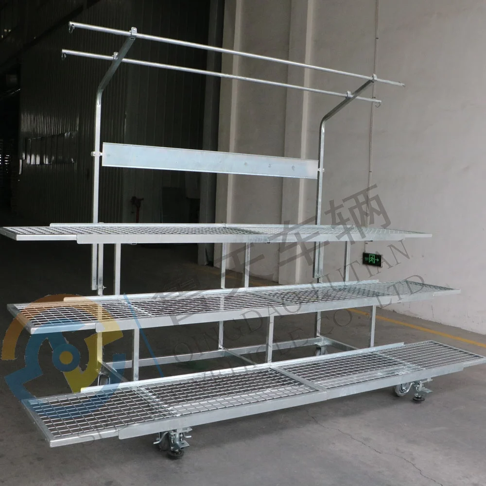 3 Tier Metal Flower Display Rack - Ideal for Garden Centers