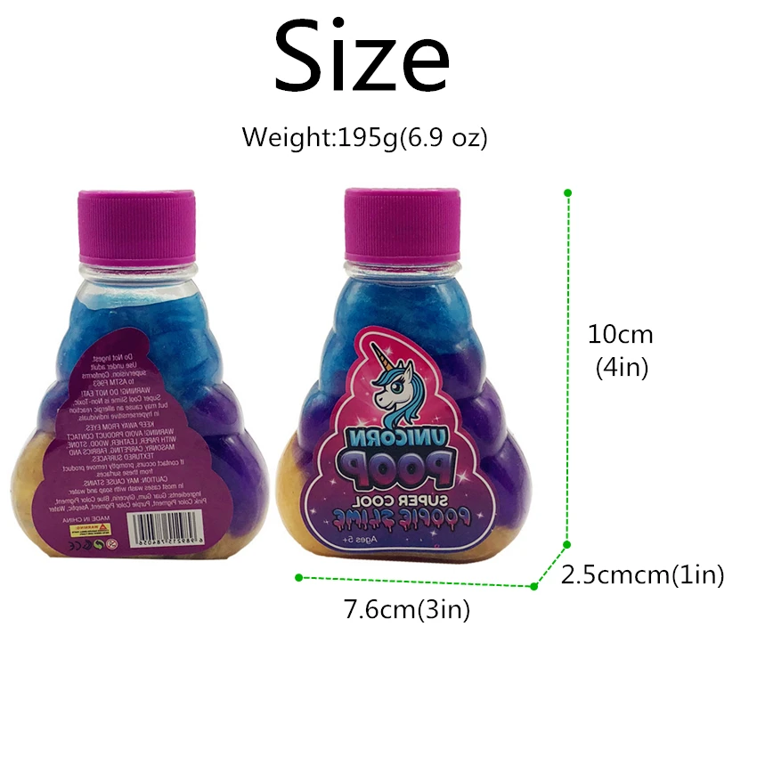 Rainbow Slime Diy Poop Unicorn Clay Mix Rainbow Colors Crystal Mud ...