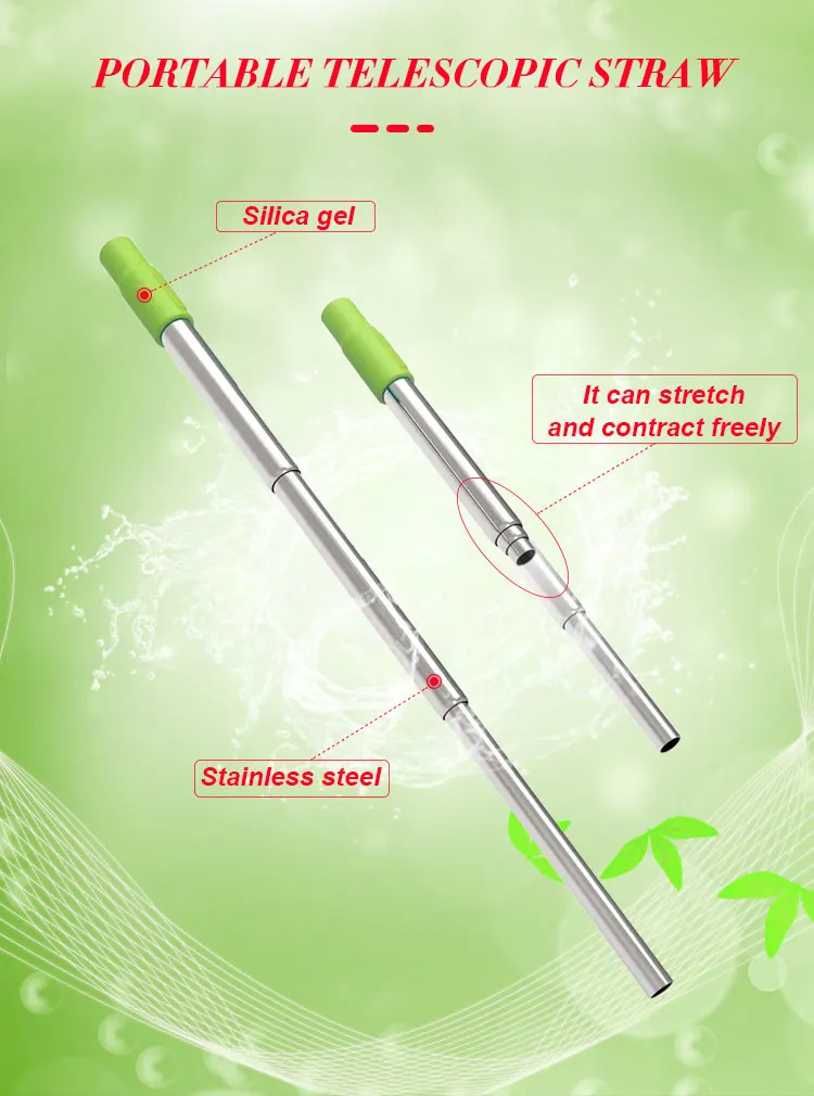 Eco-friendly Portable Metal Telescopic Straw - Chuangyaxing
