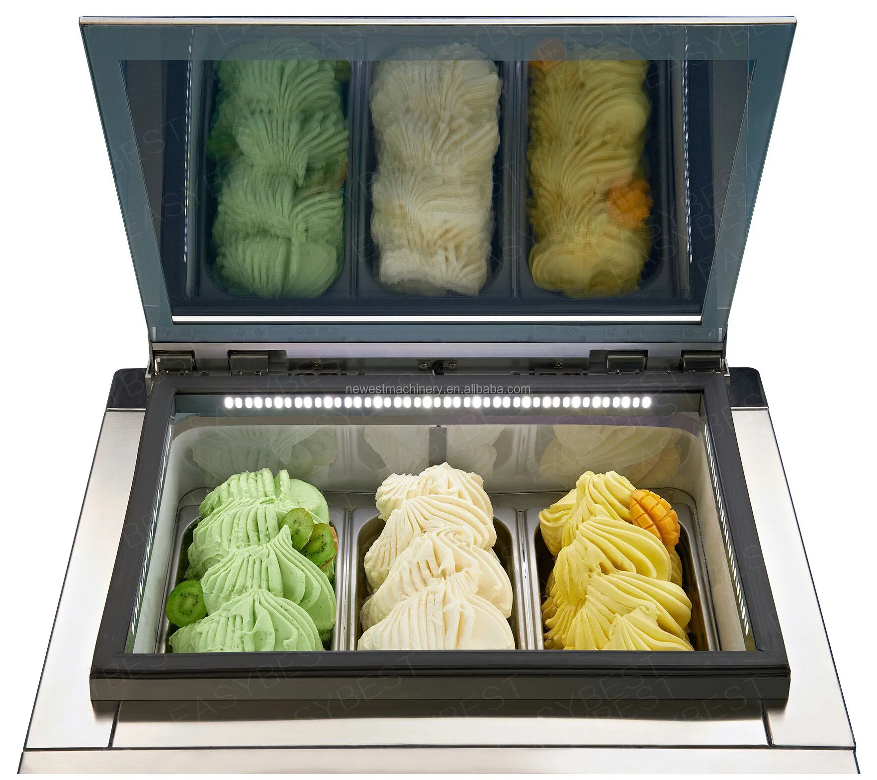 Mini Gelato Freezer - Efficient Ice Cream Display
