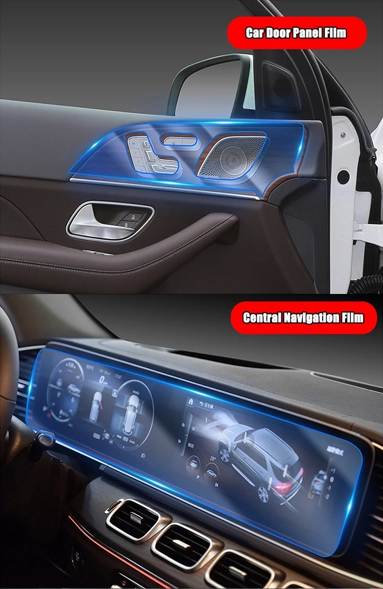 Interior Tpu Protector Film For Mercedes Benz W213 W222 W211 Car Center ...