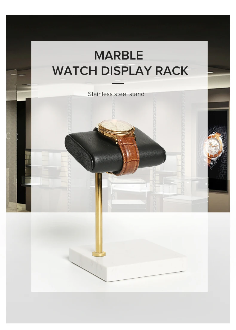 High-end Marble Pu Leather Display Watch Stand Watch Display Holders ...
