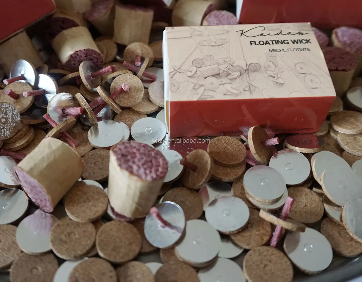 Vigil Oil FLOATING WICK - Jewish Floating Wicks & Cork Floaters