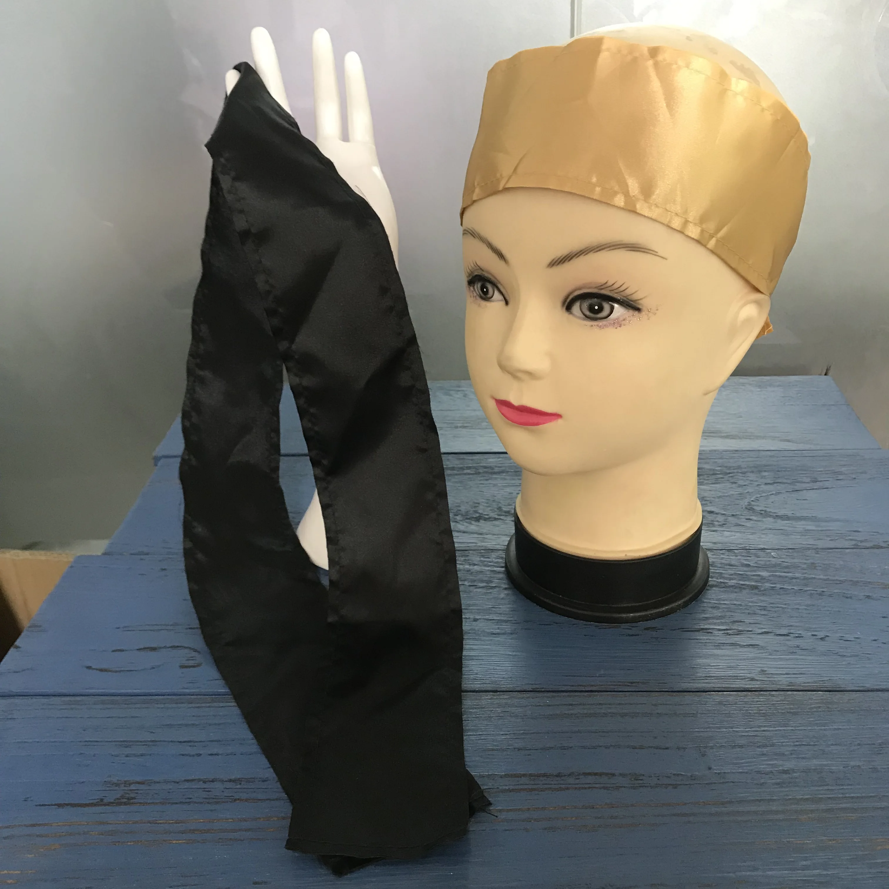 Wholesale Double Layer Reversible Braid Bonnets With Snap Silk Bonnets ...