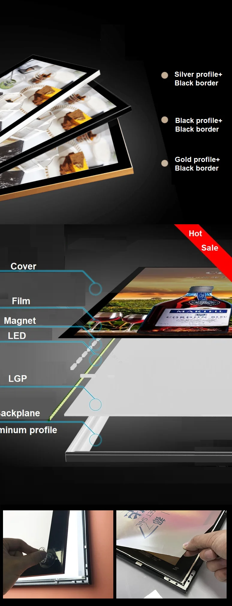 Menu Board Or Outdoor Adversting Display Magnetic Free Standing Light ...