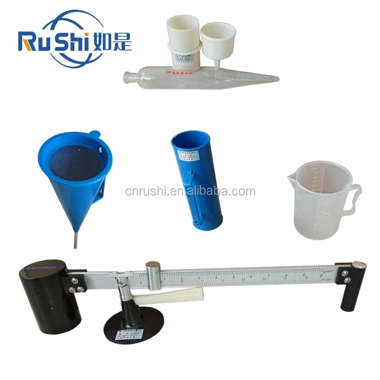 Mud Viscosity Flow Cone Apparatus Slurry Test Kit Marsh Funnel ...