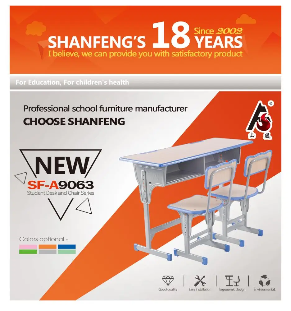 China Suppliers Wooden Classroom Table And Chair For School Student ...