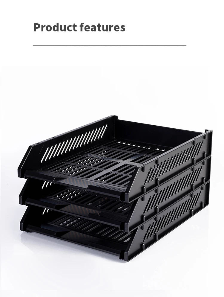 Plastic Office Desktop Organization - Stackable Document Trays