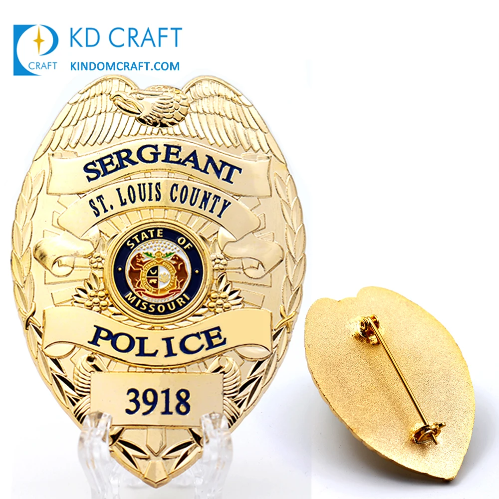 Badge Maker Custom Metal Brass Embossed 3d Enamel Gold Plating Security ...